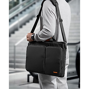 tomtoc 360 Protective Laptop Shoulder Bag for 15 Inch New MacBook Air M3/A3114 M2/A2941 2024-2023, 15 Inch Microsoft Surface Laptop 6/5, Water-Resistant Accessory Case for MacBook Pro A1990 A1707