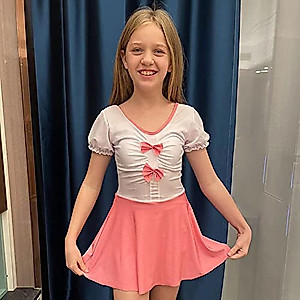 Kadola Birthday Bathing Suit Girls Girls Swimsuit 1 Piece Puff Sleeves Dress Swimwear Bathing Suit 7 to (Orange, 16-18 Years)