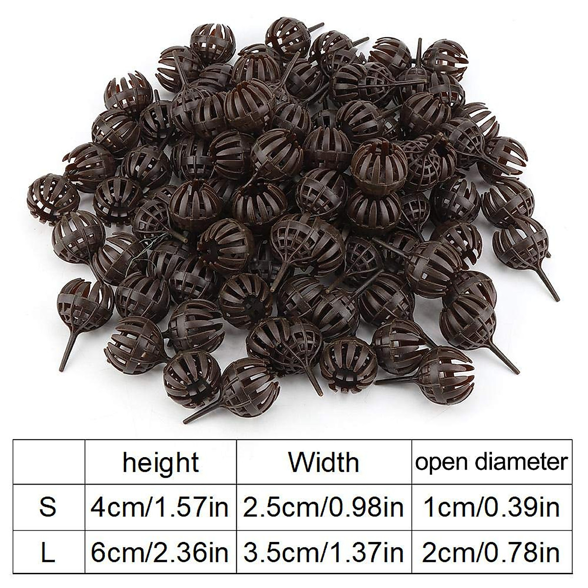 100pcs/ Set Fertilizer Cover Box Basket ABS Material Reusable Portable Safe for Bonsai Plant Flower Orchid Small Plant (Big)