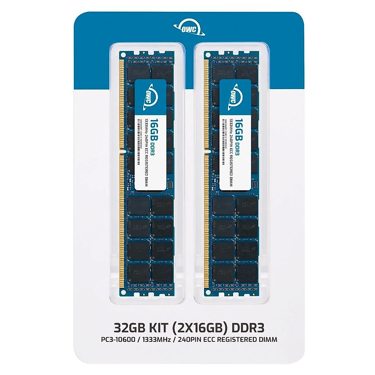 OWC 32.0GB (2X 16GB) PC10600 DDR3 ECC-R 1333MHz 240 Pin Memory Upgrade Compatible with Select 2009-2012 Mac Pro Models (OWC1333D3X9M032)