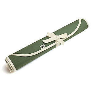 Yoshihiro Cotton Knife Pouch/bag Japanese Sushi Chef Knife Accessories (6 slots, Olive-Green)