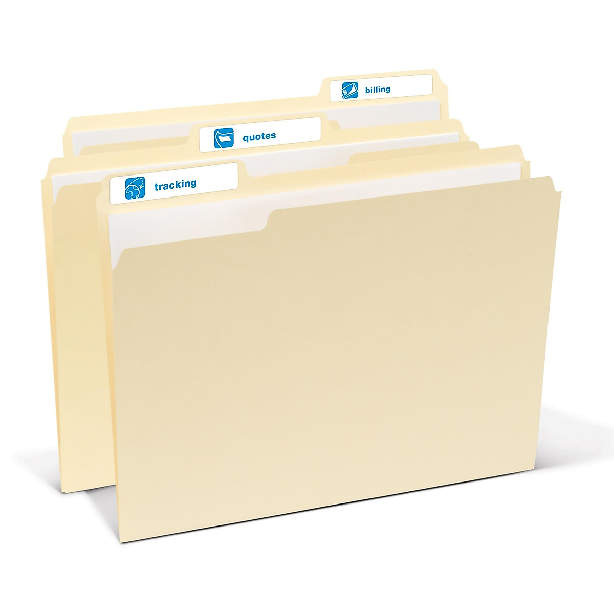 Office Depot White Permanent Inkjet/Laser File Folder Labels, 2/3in. x 3 7/16in., White, Pack of 750, 505-0004-0011