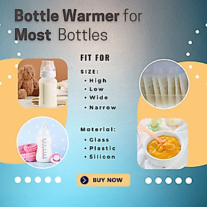 Baby Bottle Warmer for Breastmilk, Baby Milk and Formula, Baby Foood Heater with Realtime LCD Display, Auto-Off, BPA Free