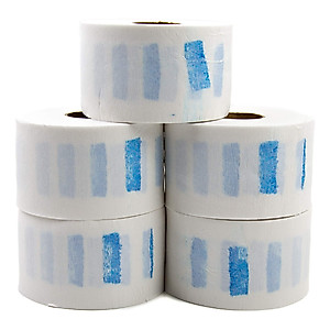 Barber Neck Strips for Hair Cutting - 475 Strips (5 Rolls) - Barber Accessories - Barber Neck Strip - Neck Strips Barber Supplies - Neck Paper for Barber (White)