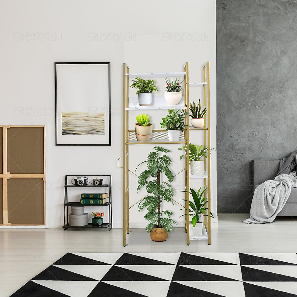 PENGHONG Multi-Functional Over thet Toilet Shelf, 7 Layer Toilet Rack, Bathroom Rack, Washing Machine Rack, Balcony Flower Rack (Golden)…