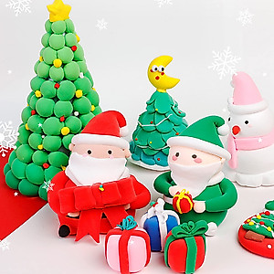 rubfac Air Dry Clay for Kids, 50 Colors DIY Modeling Clay Kit with Accessories in Container Box Magic Clay for Arts Crafts DIY Gift