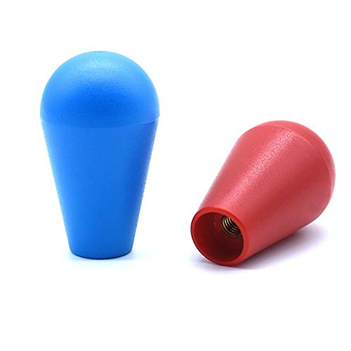 Arcity 2 Pcs Arcade Joystick Oval Bat Top Topper Knob Ball Top Handle Knob American Type Style Blue and Red for Zippy SANWA SEIMITSU Arcade1up Machine Console Cabinet New (HY-PJ092-2)