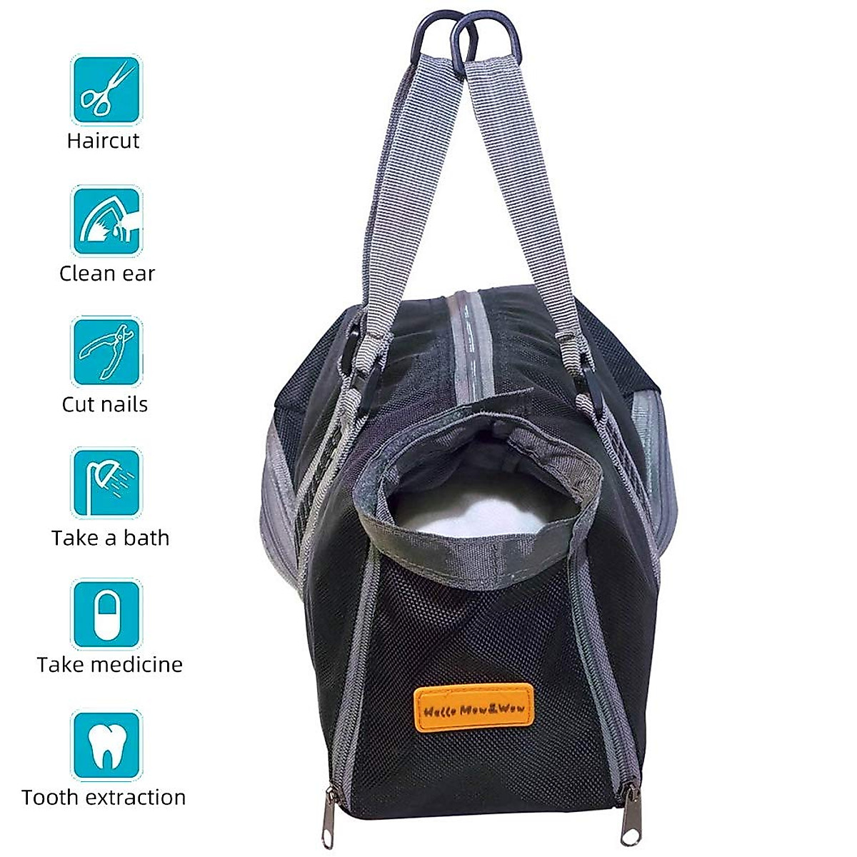 Cinf Cat Nail Clipping Cleaning Grooming Restraint Bag No Scratching Biting for Bathing Nail Trimming Injecting Examining