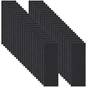 Epakh 48 Pieces Fingerboard Foam Grip Tape Adhesive Foam Tape Black Non Slip Foam Grip Tape for Fingerboards, 2 x 38 x 110 mm