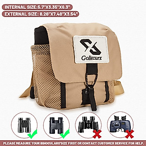 Golkcurx Binocular Harness, Adjustable Bino Harness Chest Pack, Waterproof Binoculars Harness for Hiking, Hunting