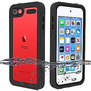 BESINPO Waterproof Case for iPod Touch 7 / iPod Touch 6 / iPod Touch 5, 360 Full-Body Built-in Screen Protector Dustproof Shockproof Snowproof Case for iPod Touch 5th/6th/7th Generation for Snorkeling