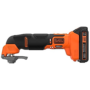 BLACK+DECKER 20V MAX Multi Tool, Oscillating Tool Kit, 6-Speed, Quick Blade Change For Multi-Tool Needs, Cordless (BDCOS20D1K)