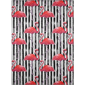 Dalyn Rugs Indoor/Outdoor Tropics TC9 Black Washable 8' x 10' Rug