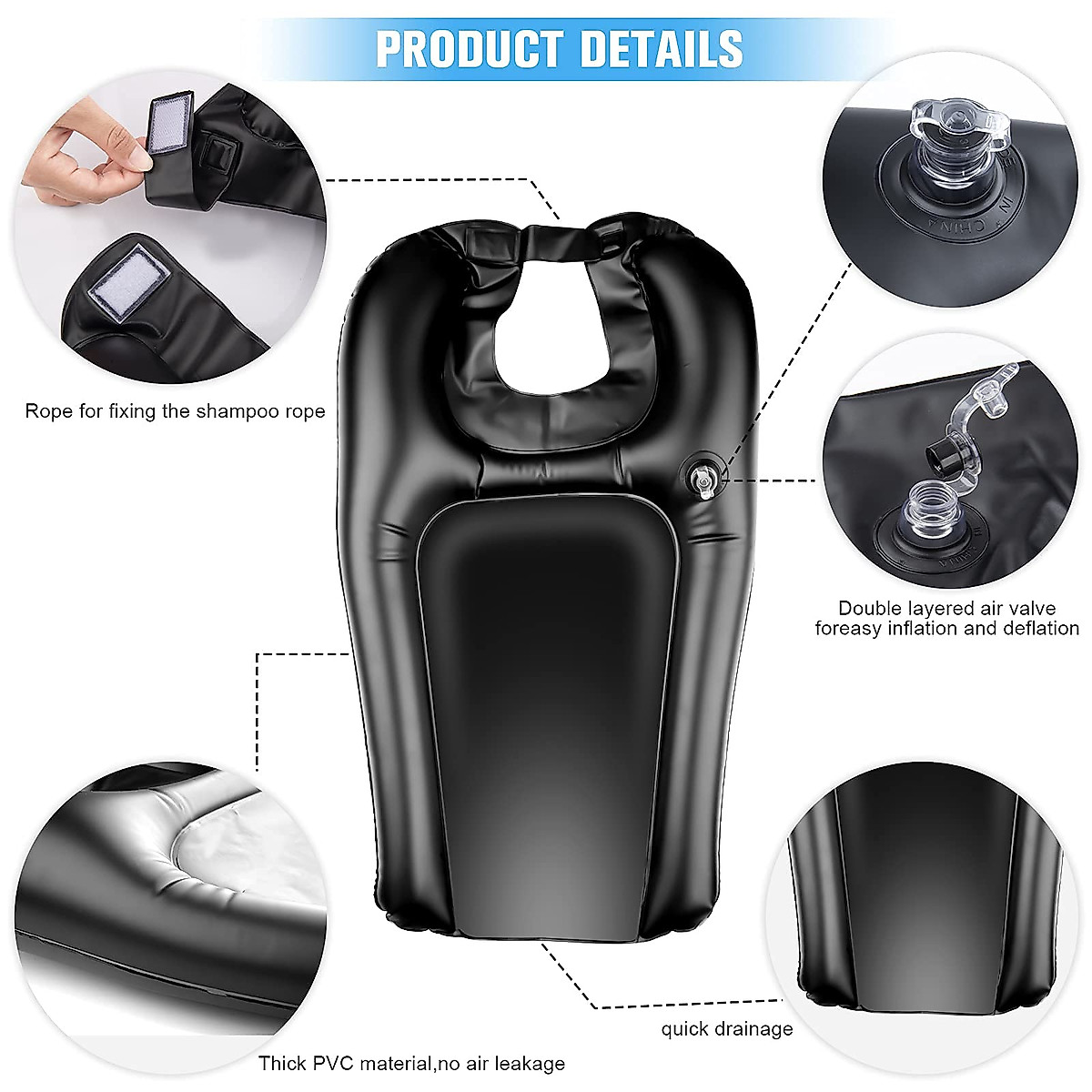 SXLHKJL Hair Washing Tray for Sink at Home, Shampoo Tray, Portable Sink for Washing Hair, Portable Shampoo Bowl for Bedridden, Handicapped, Kids, Seniors, Pregnant, Wheelchair at Kitchen