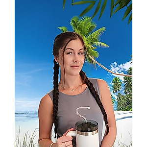 Lipzi - Anti Wrinkle Straw - Glass anti-wrinkle drinking straws for 40oz Tumbler, Clear Reusable Straws with Cleaning Brush - Eco-Friendly Alternative to Plastic - Cleaning Brush Included - 2 Pack