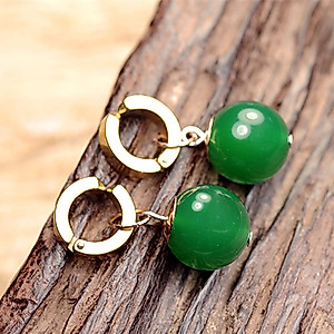 Anime Super Black GK Time 925 Sterling Silver Finger Ring Earring (Pair Green)