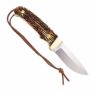 Uncle Henry Fixed Blade w- Staglon Handle 7Cr17MoV Steel.
