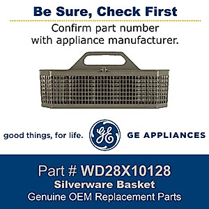 GE WD28X10128 Genuine OEM Silverware Basket (Grey) for GE Dishwashers