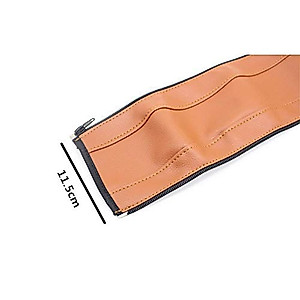 MINILUJIA Removable Zipper PU Leather Bumper Handlebar Sleeve for Baby Stroller Dust-Proof Cover Armrest Bumper Protect Case Specifical for Babyzen yoyo (Brown)