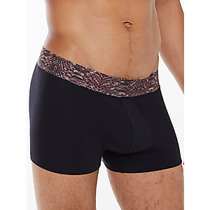 Savage X Fenty, Men's, Savage X Trunks, Logo elastic waistband, Front contour pouch, Cotton, Caviar, XS