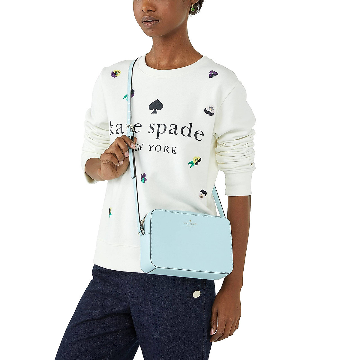 Kate Spade Harper Crossbody Shoulder Bag (Aqua pool)