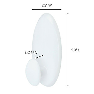 Command Clothes Hanger, Holds up to 7.5 lb, Sized for 3 Plastic Hangers or 7 Metal Hangers, 1 Wall Hooks and 2 Command Strips, Extra Storage for Laundry Room, Bedroom and Closet