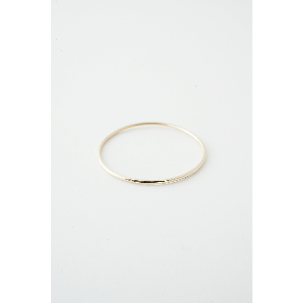 Honeycat Super Skinny Stacking Ring in 14K Gold, Size 7.5 (G)