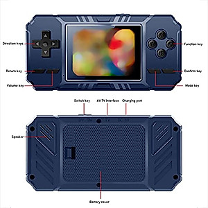 MIANHT Handheld Portable Gaming Console 3 Inch Games Consoles Preloaded 520 Classic Games Rechargeable Battery Portable Style Game Consoles