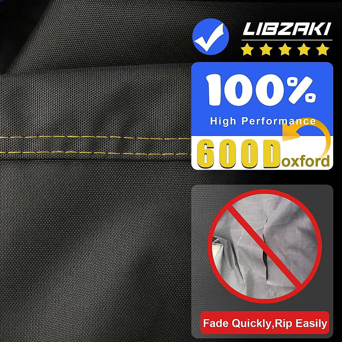 LIBZAKI Air Conditioner Cover Waterproof 600D Heavy Duty for Outside Units-Durable AC Cover Universal Sizes Square Fits up to 30” x 30” x 36”inches-Gray/Black