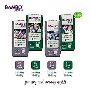 Bambo Nature Premium Dreamy Night Pants: Boys 4-7 years, 10 Count