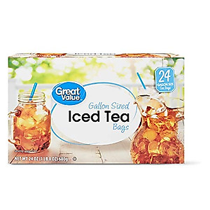 Great Value Iced Tea Bags, Gallon Sized, 24 oz, 24 Count (Pack of 2)