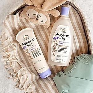 Aveeno Baby Calming Comfort Bath & Lotion Set, Night time Baby Skin Care Products with Natural Oat Extract, Lavender & Vanilla Scents, Paraben-Free, 2 Items