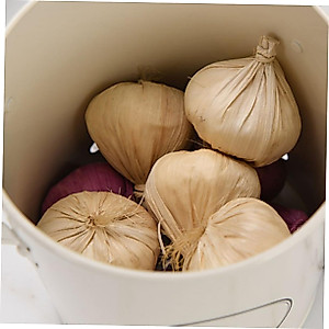 FELTECHELECTR Iron Kitchen Storage Bucket for Onions Potatoes Ginger and Garlic Versatile Onion Keeper and Storage Holder for Your Kitchen