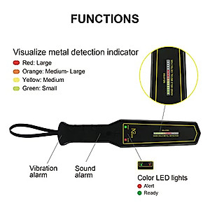 NGTeco Metal Detector Wand - Handheld Security Metal Detector, NGTeco High Accuracy Safety Bars for Lumber Woodworking Adjustable Sensitivity Sound Vibration Alerts with Rechargeable Battery