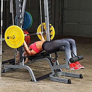 Body-Solid (GS348B) Precise 7° Angle Smith Machine Home Gym - Strength Training Equipment with Adjustable Safeties, Squat Rack Cage, Half Rack & Weight Cage Power Rack - for Amateurs & Professionals