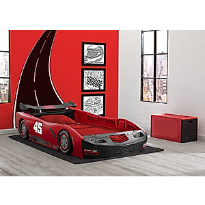 Delta Children Sport Race Car Twin Bed, Red