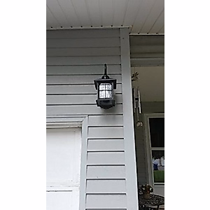 Home Decorators Collection Brimfield 180-Degree 1-Light Aged Iron Motion-Sensing Outdoor Wall Lantern