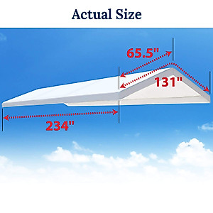 YardGrow 10'x20' Carport Replacement Canopy Cover for Tent Top Garage Shelter Cover with Ball Bungees (Only Cover, Frame is not Included)