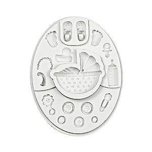 Baby Shower Silicone Mold For Candy Cookie Baby Stroller Fondant Molds For DIY Chocolate Candy Decoration Jewelry Baby Stroller Silicone Mold Cupcake Toppers Mold