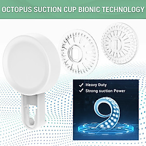 LUXEAR Shower Caddy 5 Pack Suction Cup Shower Organizer for Bathroom Storage Home &Kitchen,No Drilling Removable Plastic Shower Shelf Organizer with Soap Dish&Toothbrush Holder Easy Install