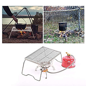 RedSwing Folding Campfire Grill, Heavy Duty 304 Stainless Steel Grate, Portable Camping Grill with Legs and Carrying Bag, Large