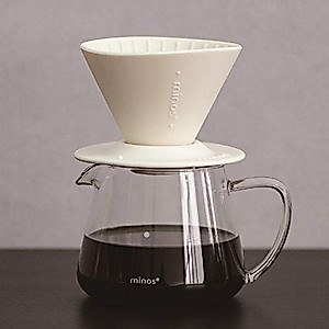 Minos Borosilicate Glass Coffee Server, 600 ml, Pour Over Coffee Carafe, Clear