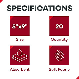 Dealmed 5" x 9" Abdominal (ABD) Combine Pads, Sterile, Individually Wrapped, Disposable, Latex-Free Wound Dressing for First Aid Kit and Medical Facilities, 20/Box (Pack of 1)