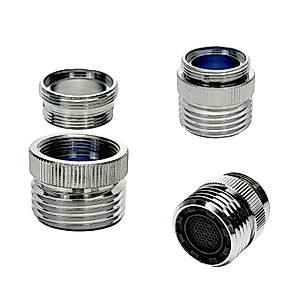 XINTONG - Faucet Adapter with Aerator, Faucet To Garden Hose Adapter, Kitchen and Bathroom Faucet Adapter to Garden Hose, Hose Attachment to Sink with 3/4" GHT Thread, Brass Chrome