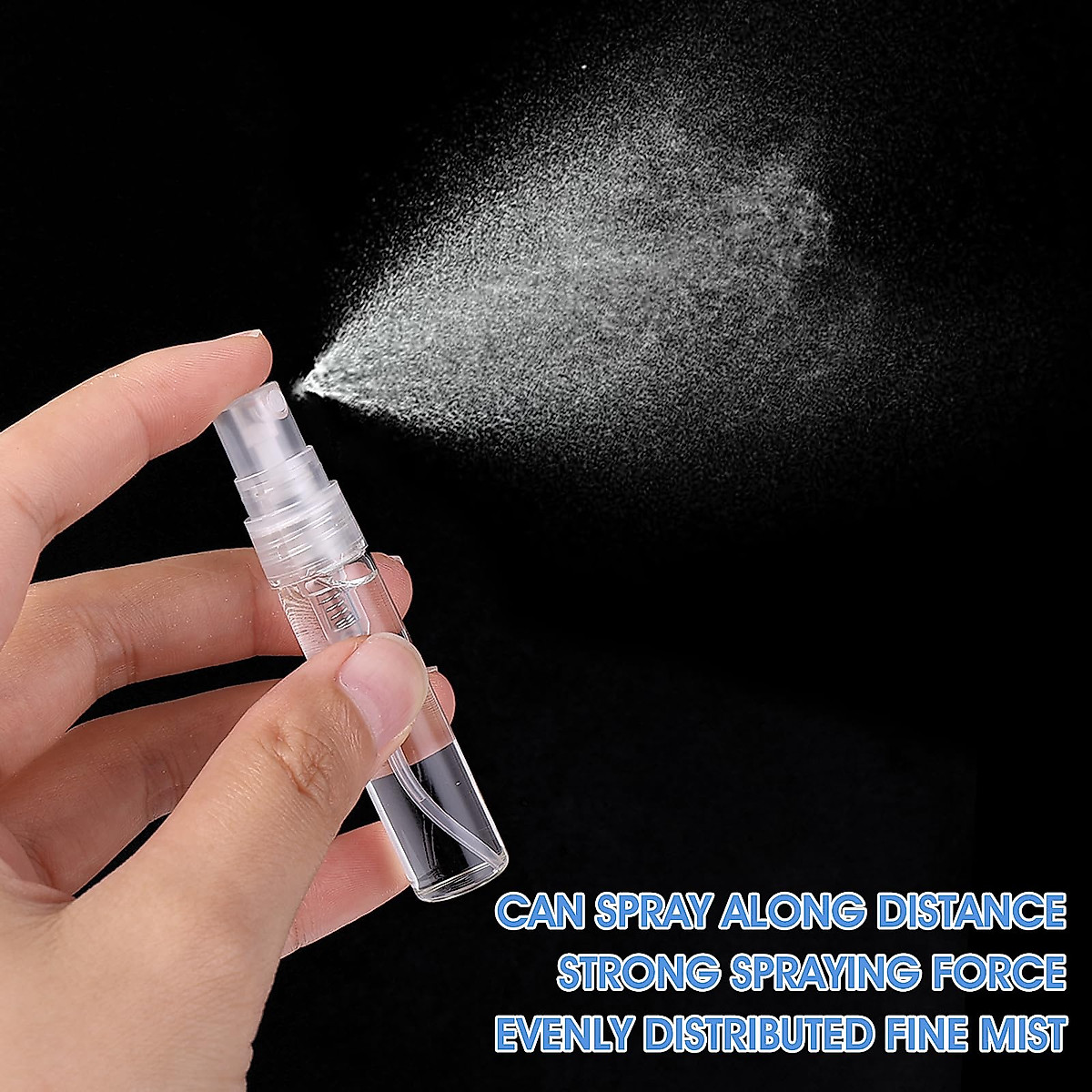 15 Pack Mini Spray Bottle, 3ml/5ml/10ml Fine Mist Plastic Spray Bottles, Refillable Atomizer Bottle for Perfume Small Empty Sample Containers Portable Travel Size Bottle