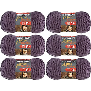 Bernat Softee Chunky Yarn (6-Pack) Dark Mauve 161128-28323