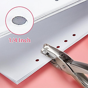 Craftinova Handle Punch ，3 Pack,1/4 inch of Hole Handheld Puncher ，with Soft Grip Handles,with 6 Sheet Capacity,Perfect for Home Office School Supplies,can be Used for Labels and Greeting Cards