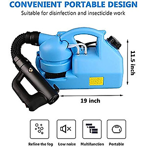 SERENITA Portable 7L Electric Intelligent ULV Fogger/Sprayer/Atomizer - Ultra Low Capacity 110V Backpack Machine - Atomization Distance 6-8 Meters - Idea for Indoor Outdoor Garden Yard