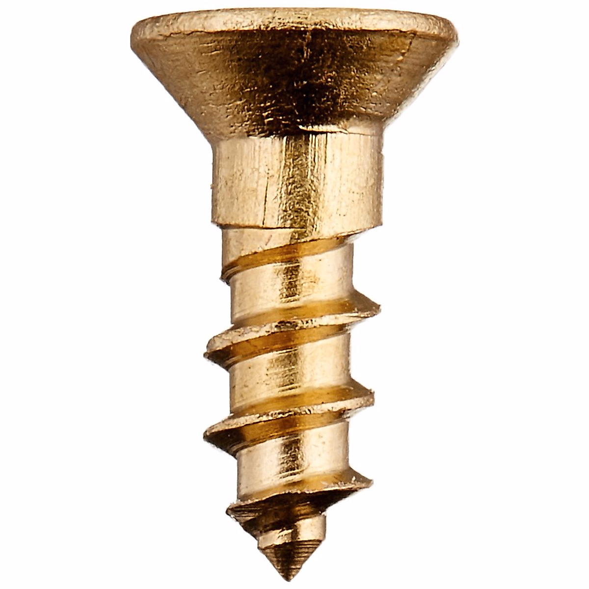 Hard-to-Find Fastener 014973125615 Phillips Flat Wood Screws, 4 x 3/8, Piece-100, brass