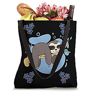 Mens Sloth Art Drawing Stars Boys Sloth Tote Bag
